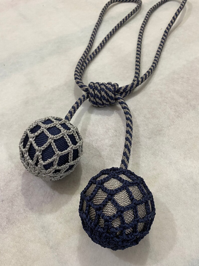 Pack of 2 Knittted Rope Tie Back Tie Backs for Mom navy - Etsy