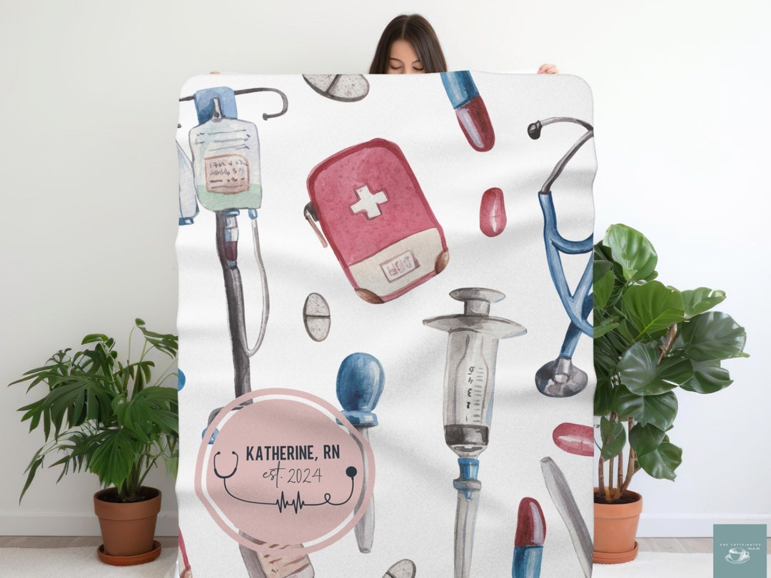 Nurse Blanket Personalized Rn Grad Graduation Gift Cna Nurses ...