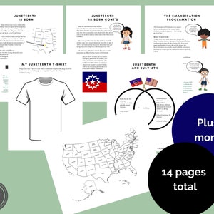 Printable Unit Study, Homeschool Learning Bundle, Juneteenth Teaching ...