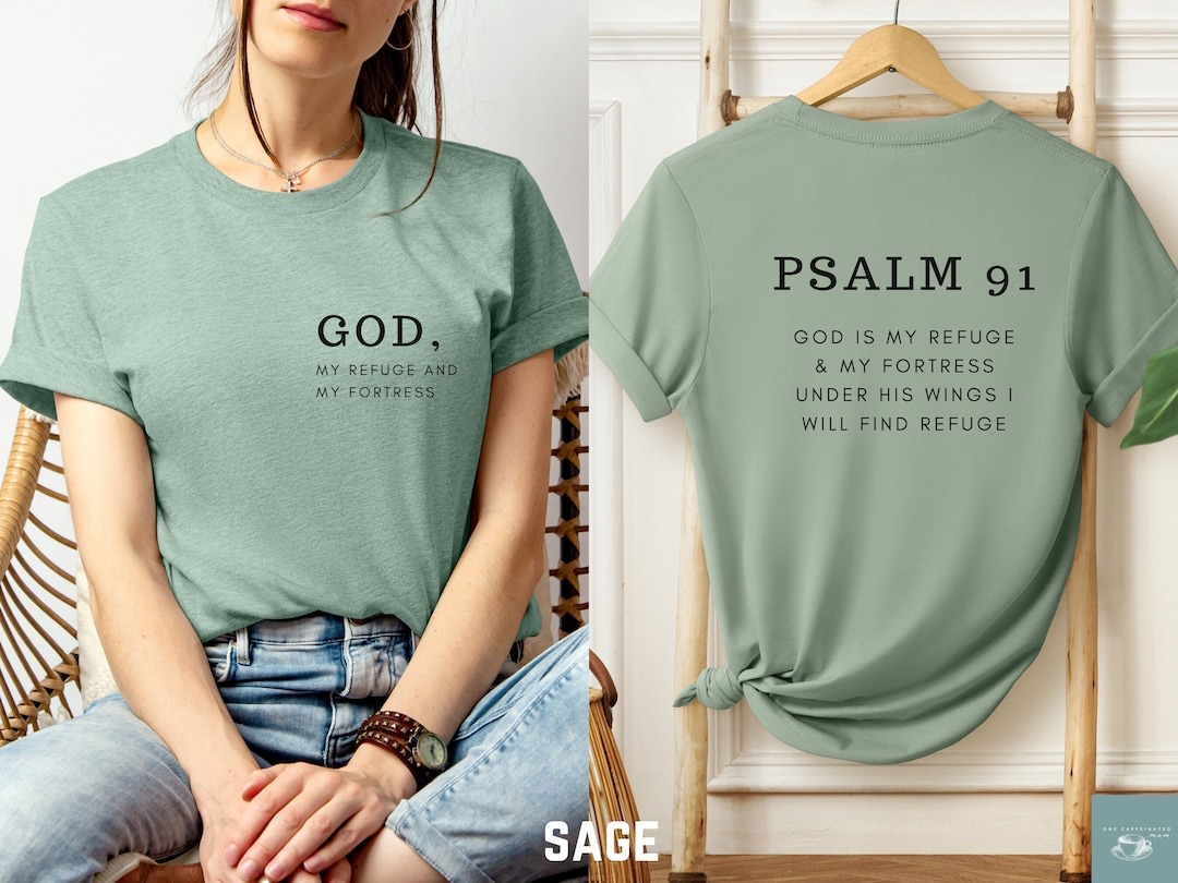 Psalm 91 Shirt Minimalist Christian Shirt Bible Verse Faith Based ...