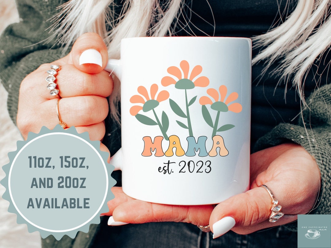 First Time Mom Mug, Mom Est 2023 Mug, Pregnancy Reveal Mug, Expectant ...