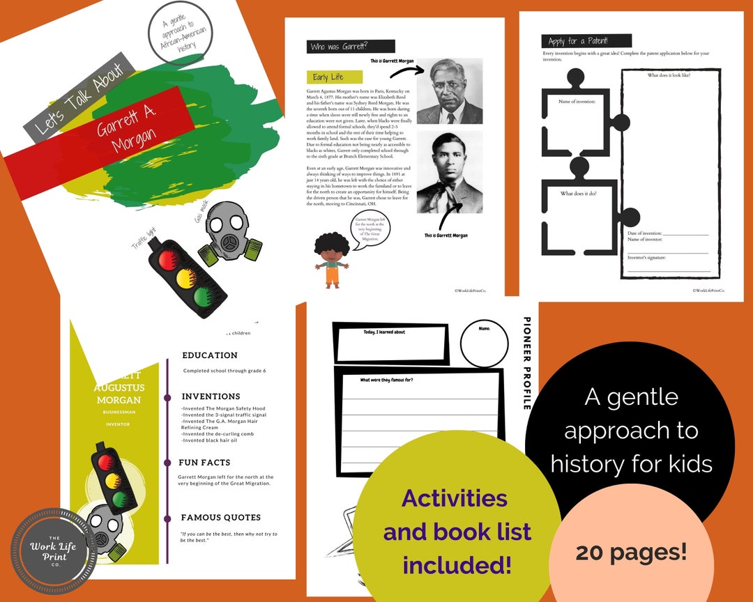 Printable Unit Study, Black History, Garrett Morgan, Unit Study ...