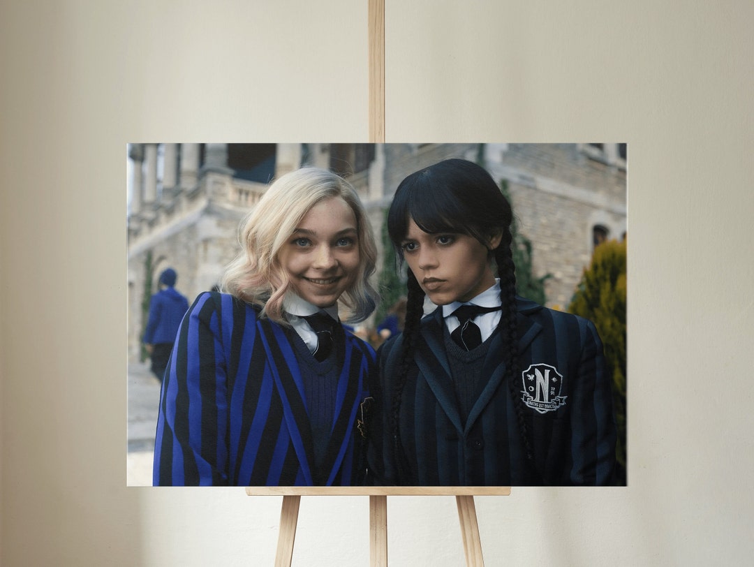 Wednesday Addams and Enid Sinclair Canvas Poster Wall Art Print ...
