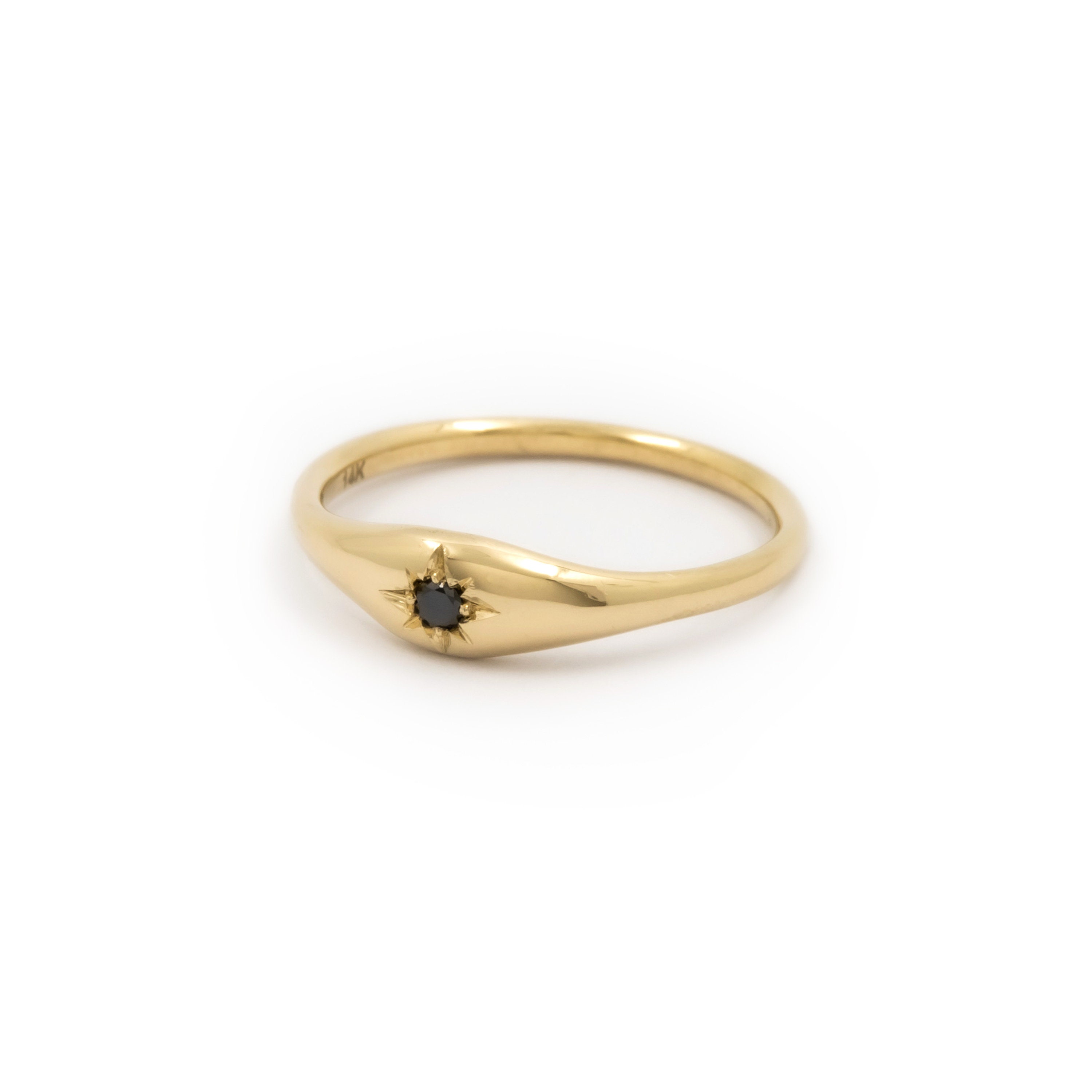 Dome Ring 14K Yellow Gold Dome Shaped Ring Alternative - Etsy