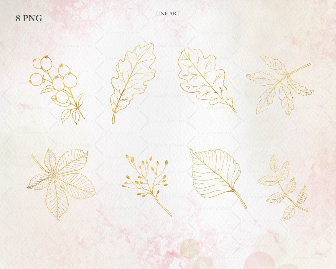 Autumn Leaves Watercolor Clipart Fall Leaf Clip Art - Etsy