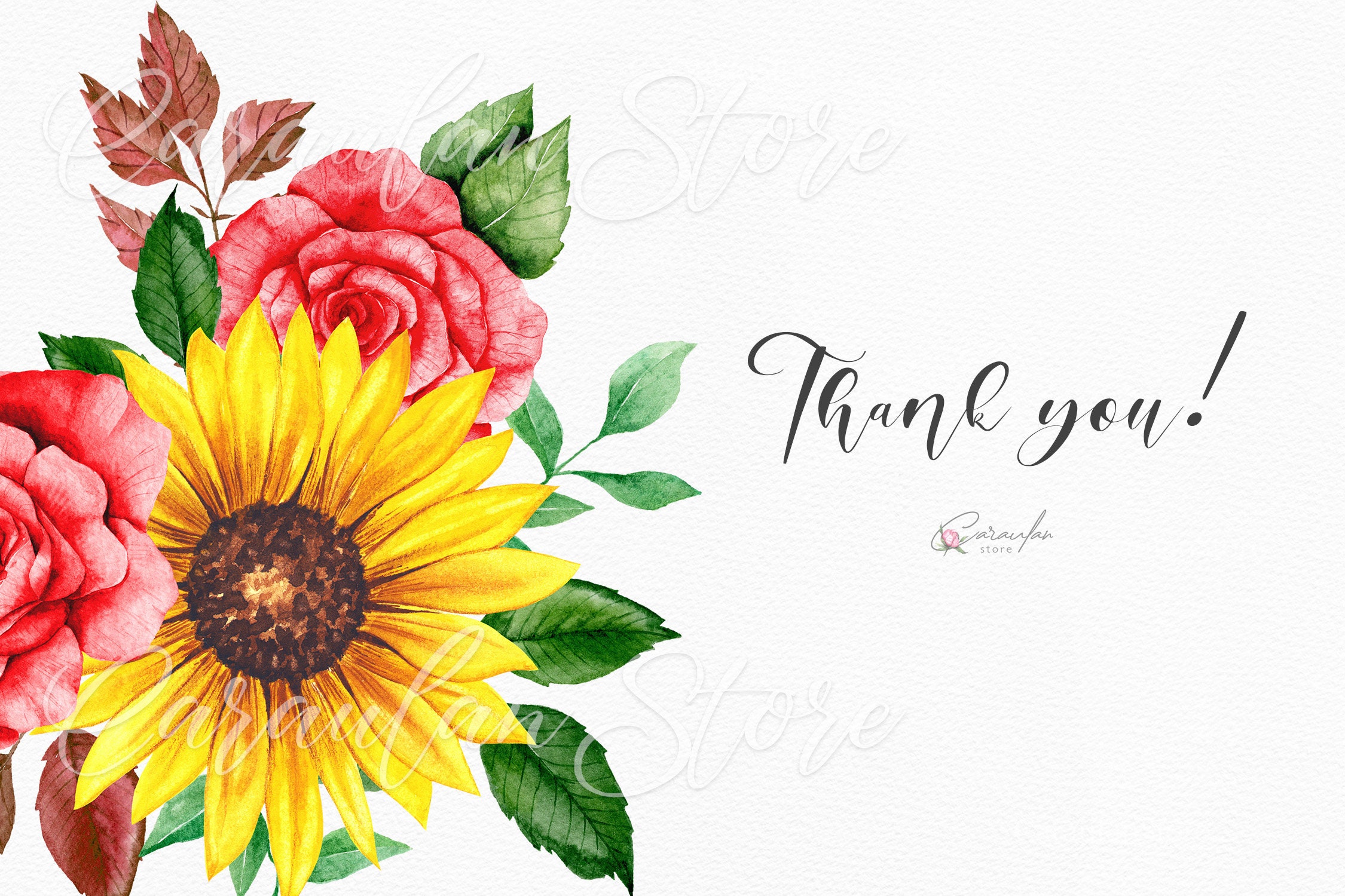 Sunflower Clipart PNG, Sunflowers and Roses, Red Roses Png, Sunflower ...
