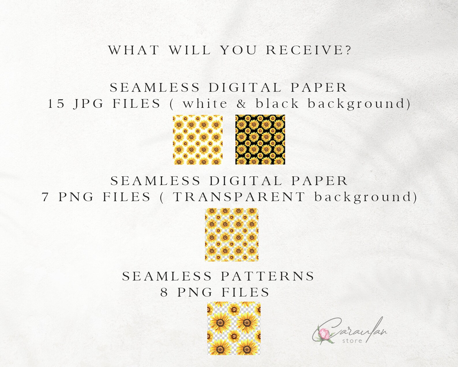 Sunflower Seamless Pattern, Watercolor Sunflower Digital Paper ...