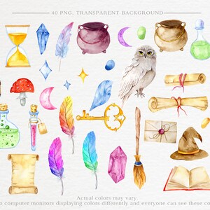Magic Clipart Watercolor, Wizard Clipart, Magic Sublimation PNG, Magic ...