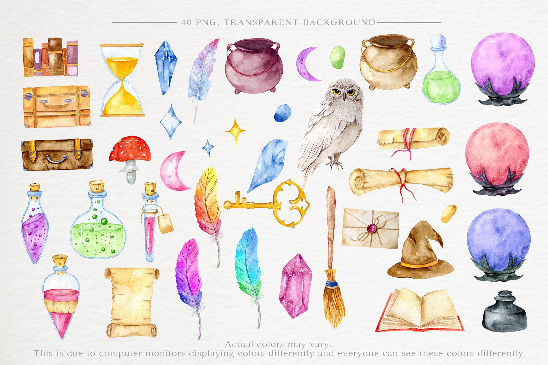 Magic Clipart Watercolor, Wizard Clipart, Magic Sublimation PNG, Magic ...
