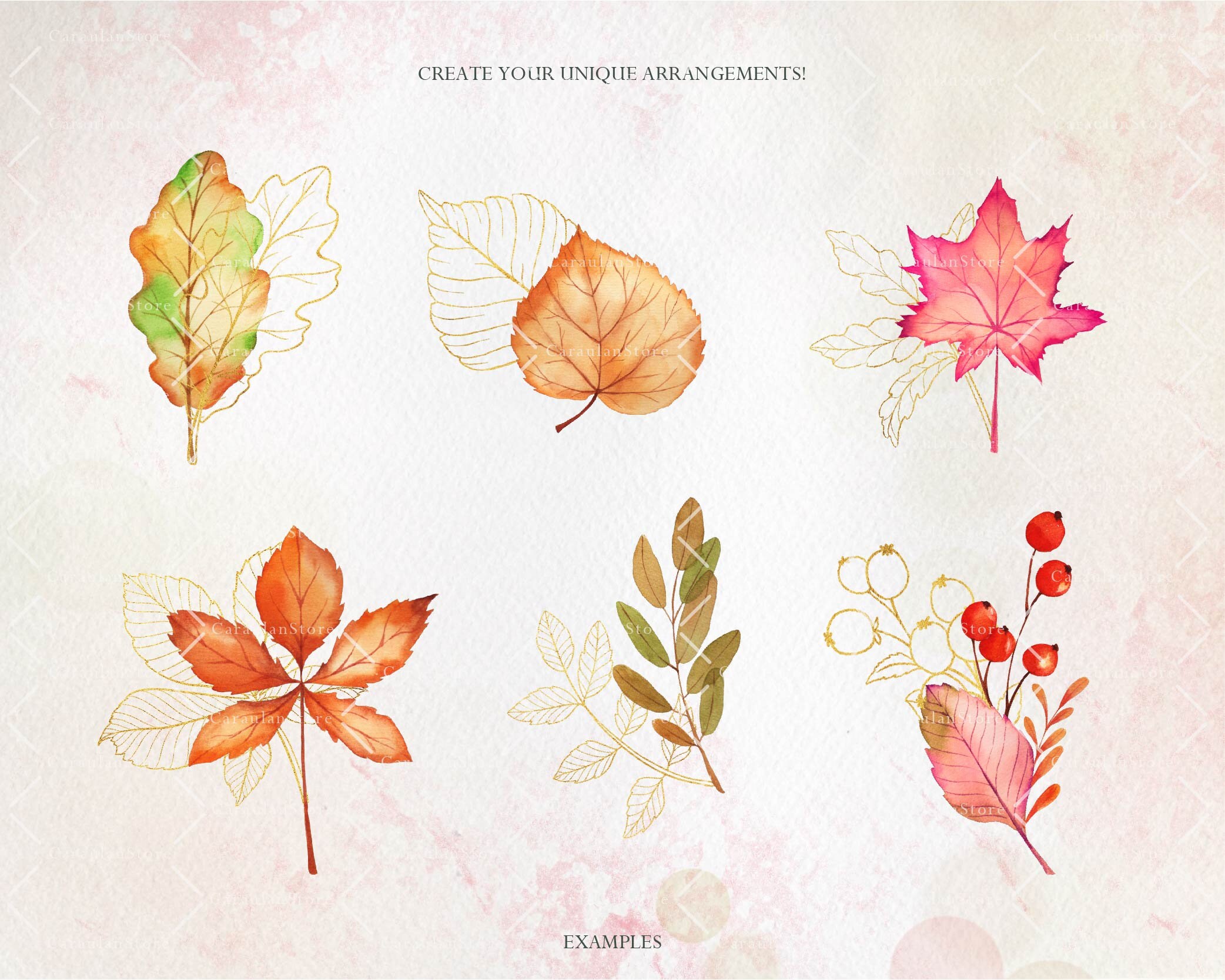 Autumn Leaves Watercolor Clipart, Fall Leaf Clip Art Watercolor ...