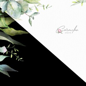 Watercolor Greenery Frames, Greenery Borders, Green Leaves PNG Clipart ...