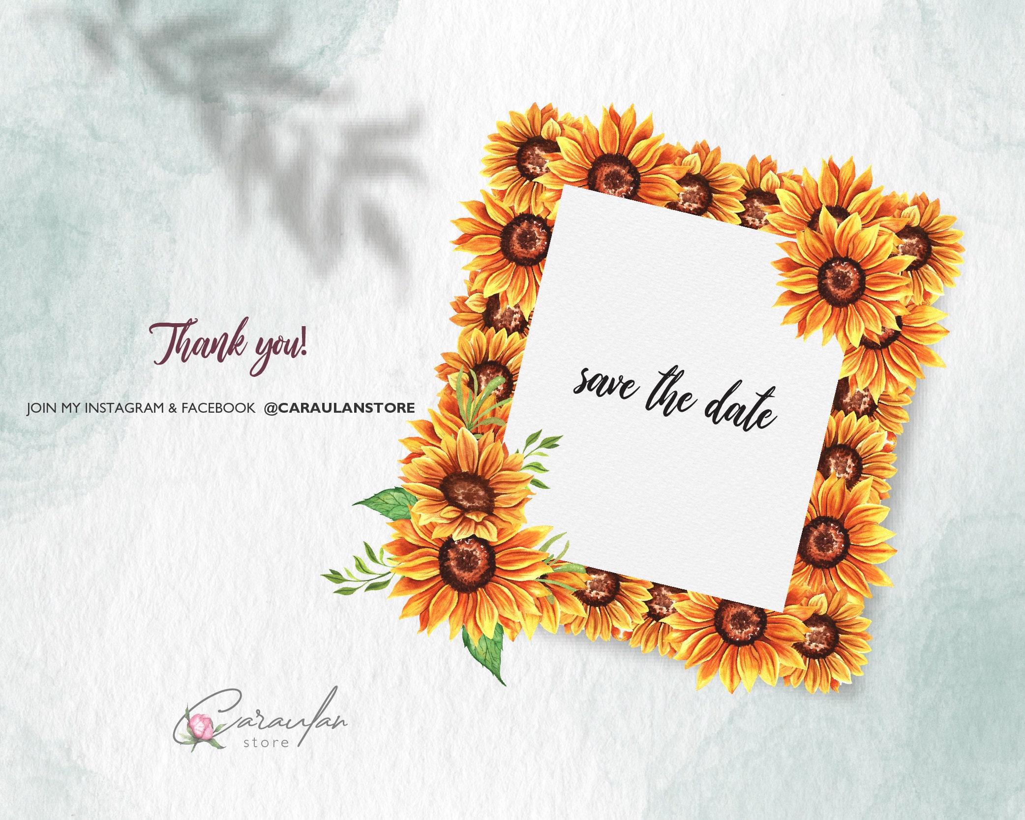 Sunflower Frames PNG, Watercolor Sunflower Wreath, Floral Frame, Rustic ...