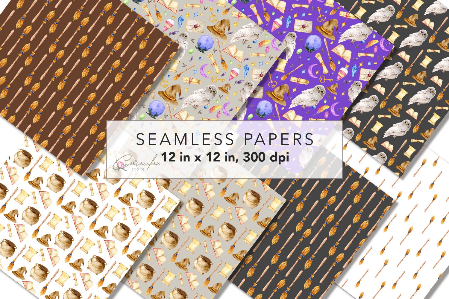 Magic Digital Paper Magic School Digital Paper Wizard School - Etsy