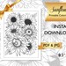 Sunflower Coloring Page: Meditative Floral Art (PDF & JPG) - Etsy