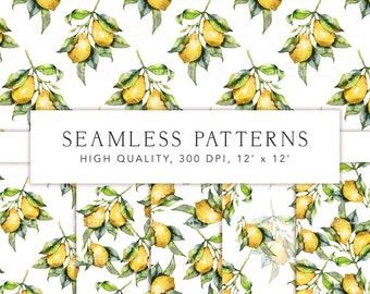 Digital Paper - Lemons - SEAMLESS - Etsy