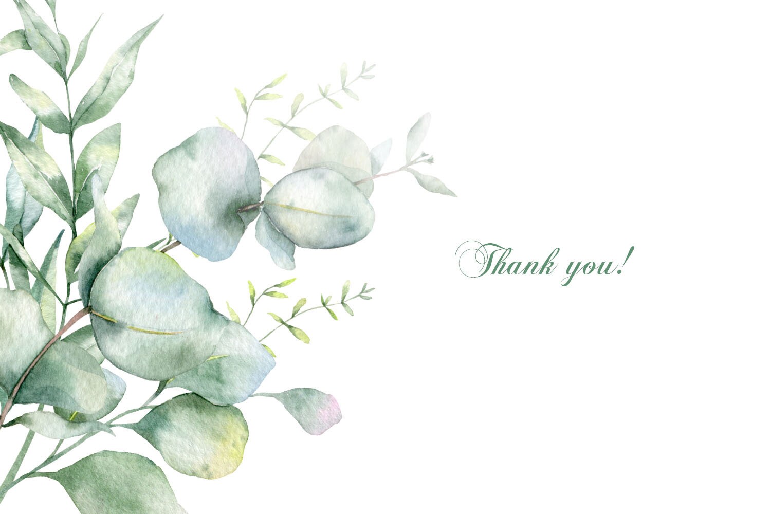 Watercolor Eucalyptus Clipart, Greenery Frame, Greenery Bouquet ...