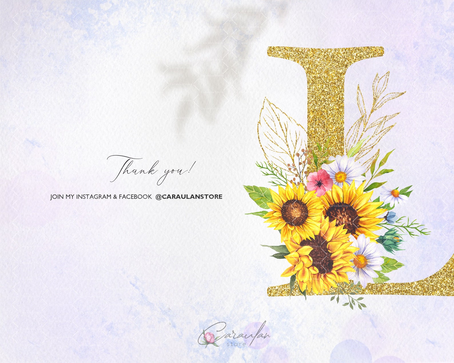 Watercolor Wedding Monogram Watercolor Sunflower Alphabet - Etsy