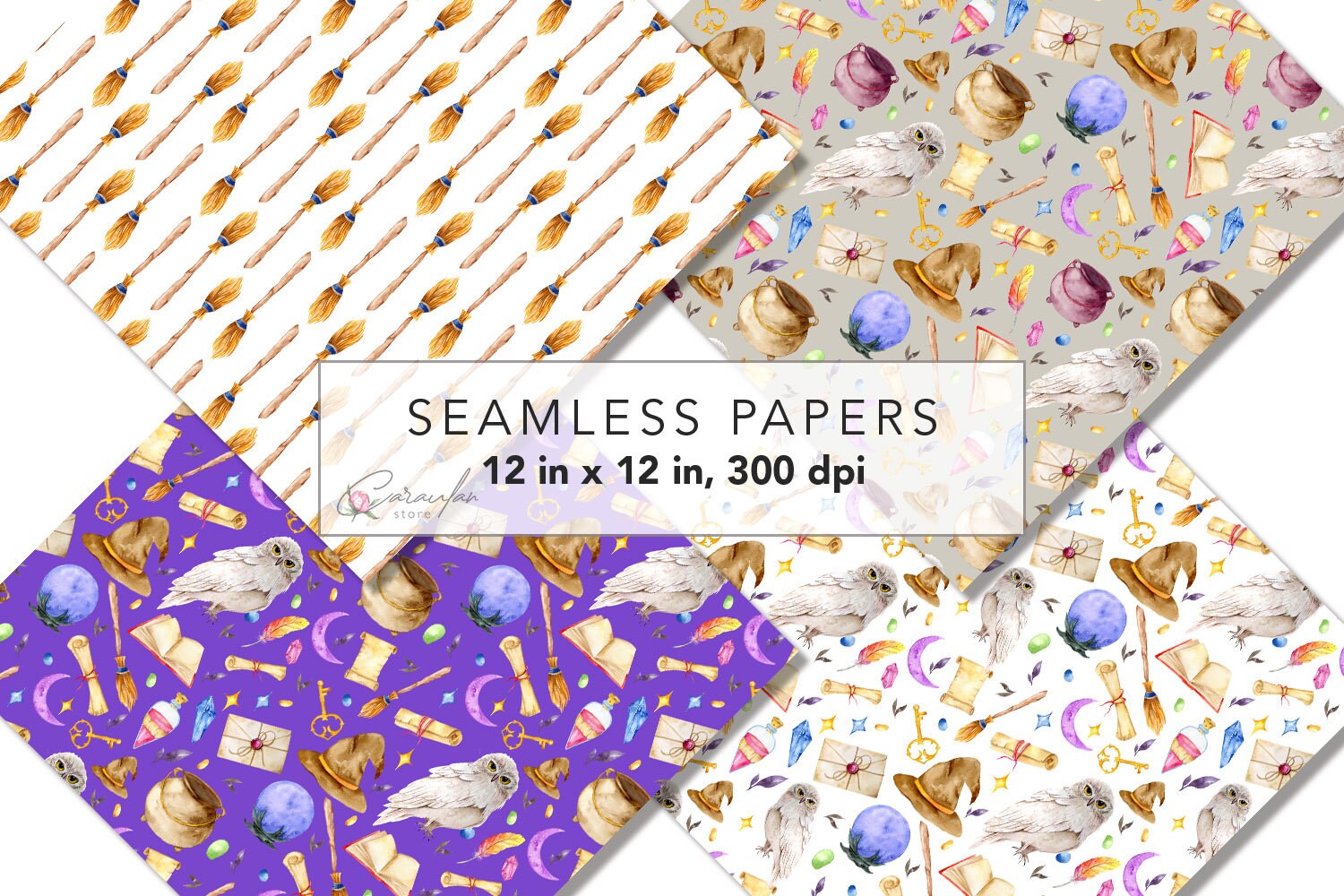 Magic Digital Paper Magic School Digital Paper Wizard School - Etsy