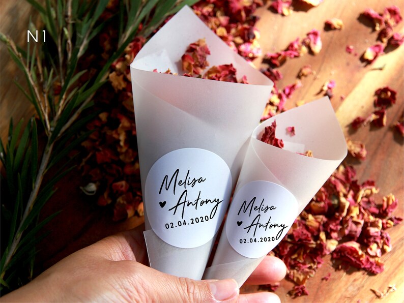 Confetti Cone Stickers for Your Wedding Confetti Cones Can Be - Etsy ...