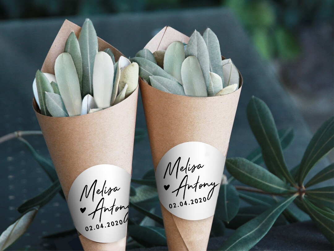 Confetti Cone Stickers for Your Wedding Confetti Cones, Can Be ...