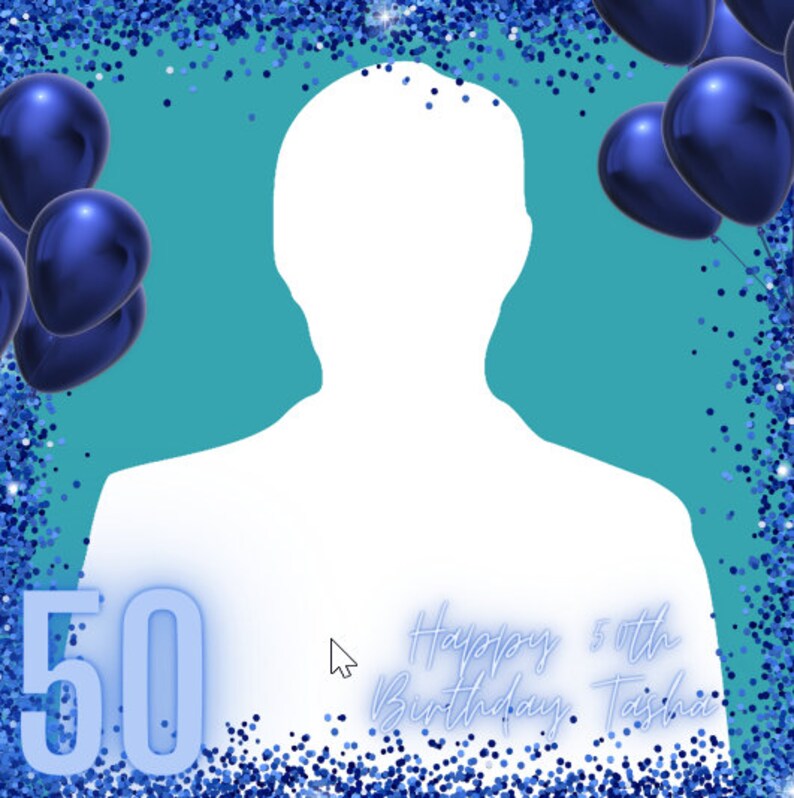Blue Sweet Sixteen Photo Booth Overlay, 360 Birthday Overlay (PNG) - Etsy