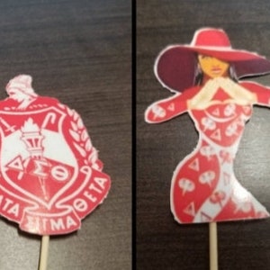 Sorority / Fraternity Inspired Cupcake, Cake Toppers, or Centerpieces ...