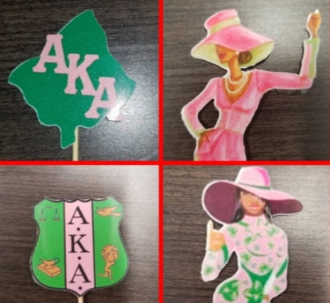 Sorority / Fraternity Inspired Cupcake, Cake Toppers, or Centerpieces ...