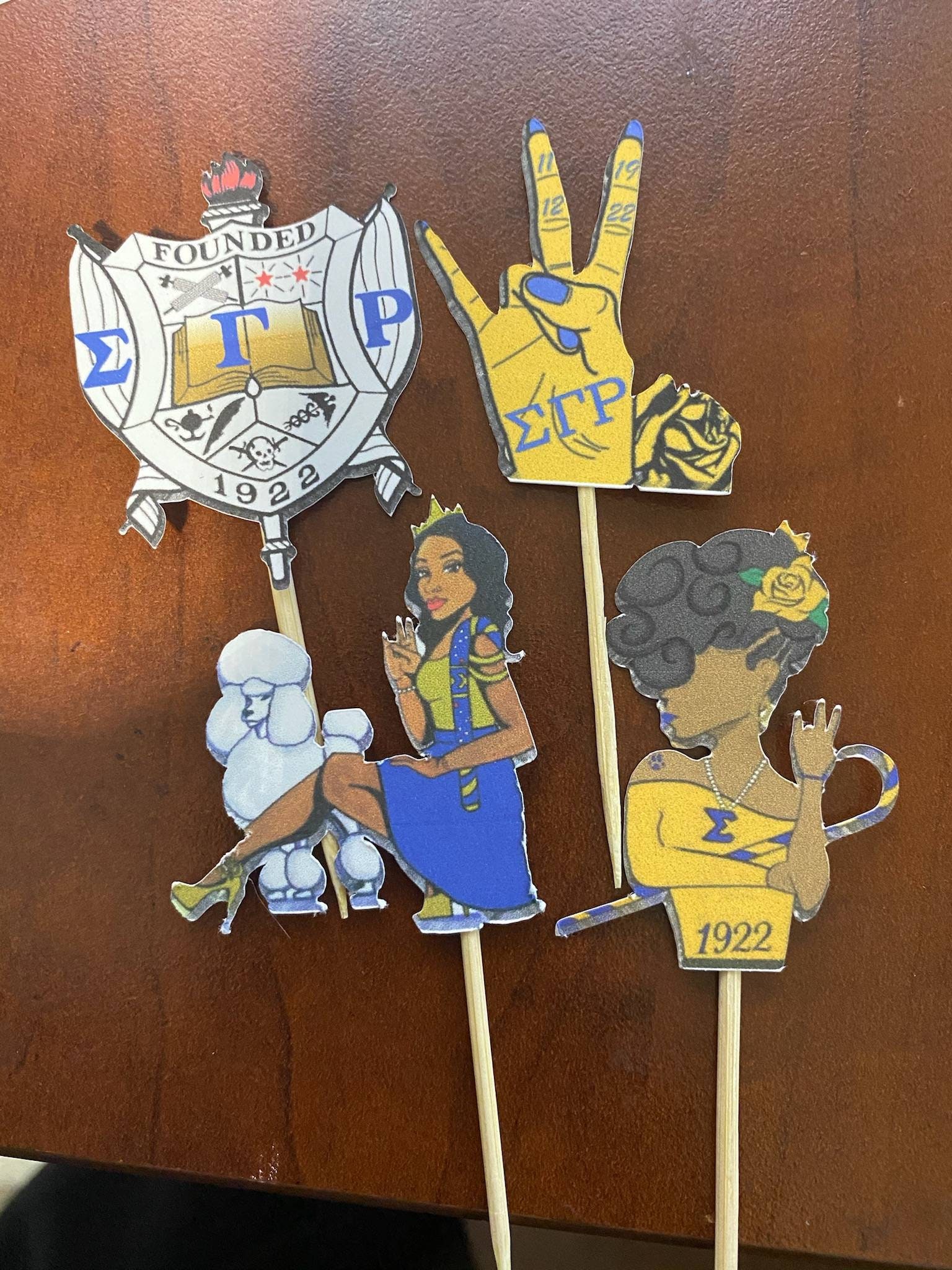 Sorority / Fraternity Inspired Cupcake Cake Toppers or - Etsy