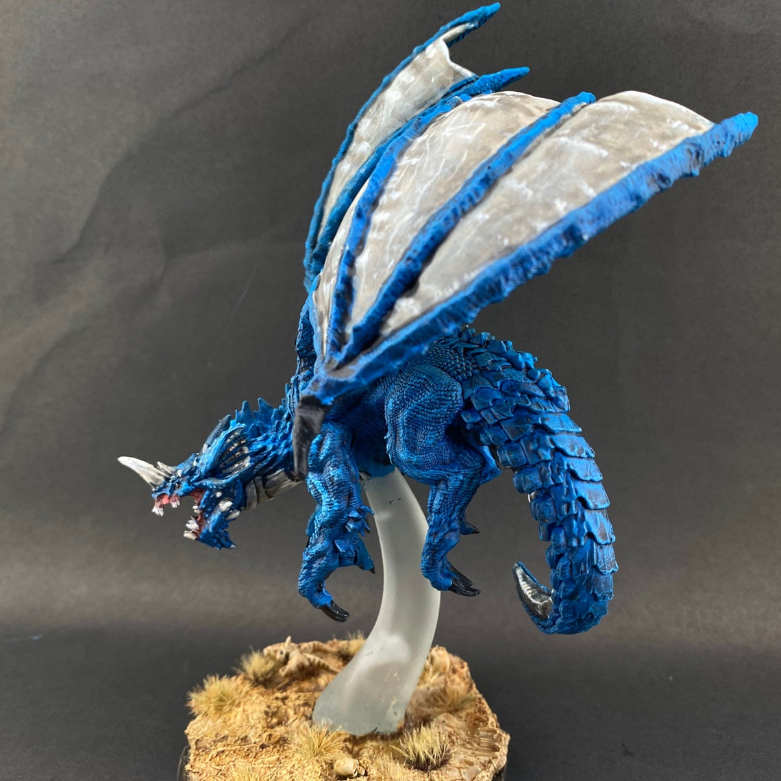 Fully Painted Blue Dragon Miniature for Dungeons and Dragons / | Etsy