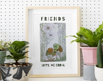 Set of Vintage-inspired Frog and Toad Posters, Ideal Friends Gift ...