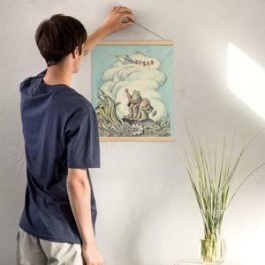 Vintage Frog and Toad Posters With Wood Hangers, Ideal Friends Gift ...