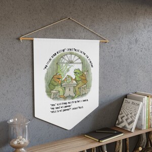 Frog and Toad Canvas Pennant, Frog and Toad Gift, Teacher Gift, Gift ...