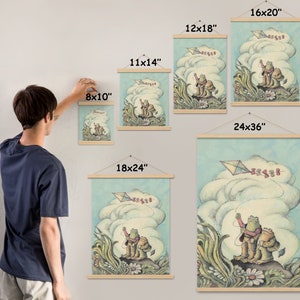 Vintage Frog and Toad Posters With Wood Hangers, Ideal Friends Gift ...