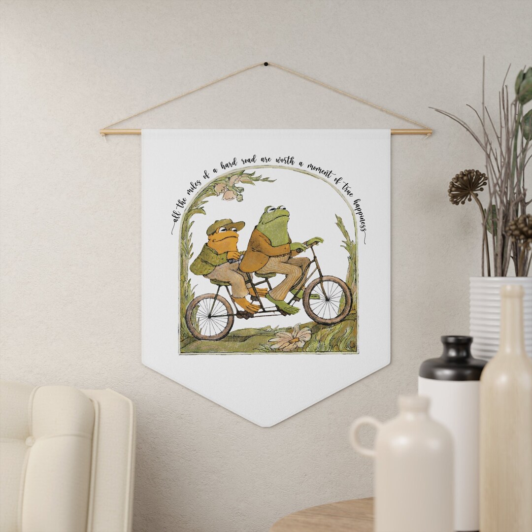 Frog and Toad Canvas Pennant, Frog and Toad Gift, Teacher Gift, Gift ...