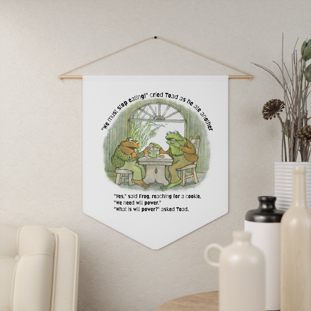Frog and Toad Canvas Pennant, Frog and Toad Gift, Teacher Gift, Gift ...