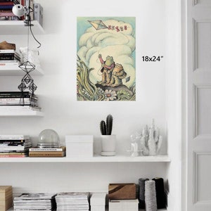Vintage-inspired Frog and Toad Satin Posters, Ideal Friends Gift ...