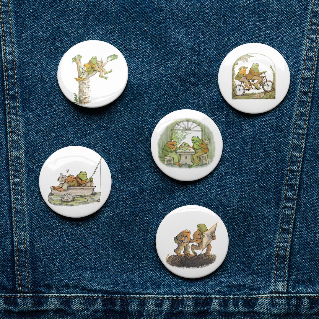 Set of Frog and Toad Pin Buttons, Frog and Toad Gift, Teacher Gift ...