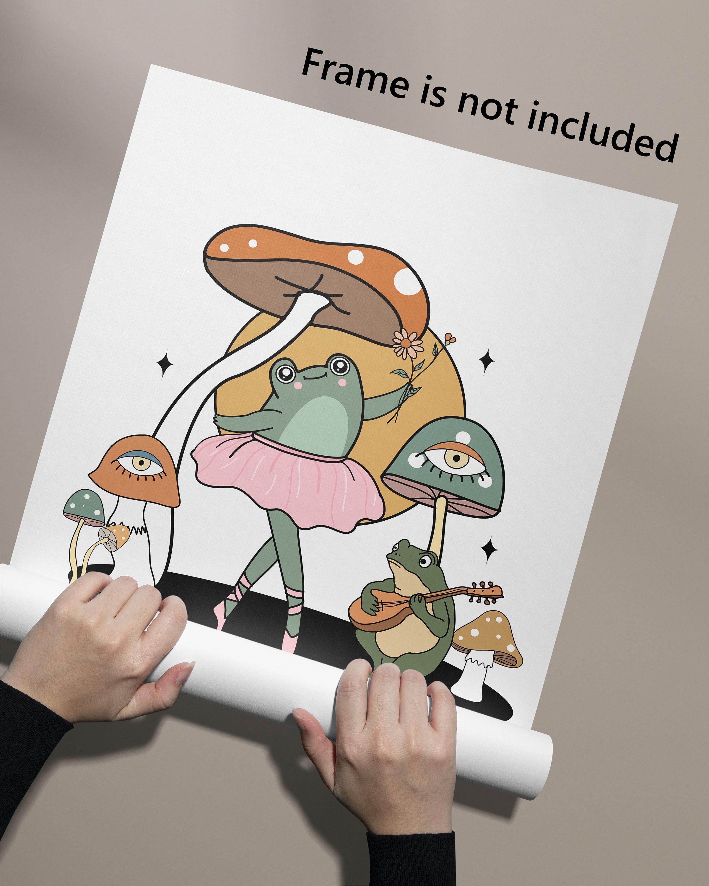 Vintage-inspired Frog Satin Posters, Ideal Friends Gift, Frog Wall ...
