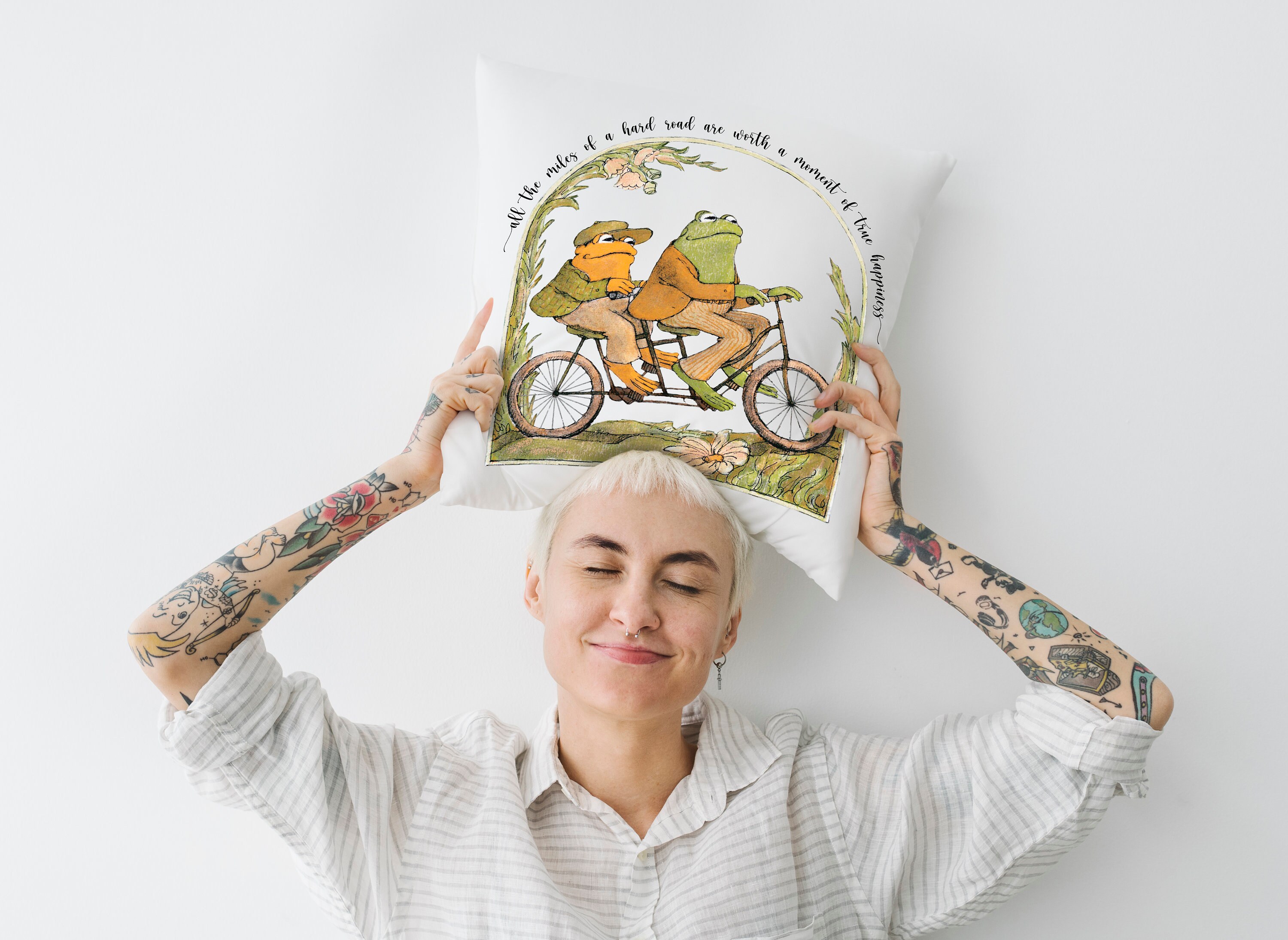 Frog and Toad Pillow, Meme Cottagecore Aesthetic, Gift for Friend ...