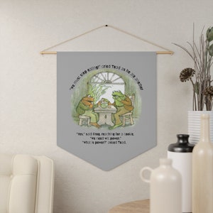 Frog and Toad Canvas Pennant, Frog and Toad Gift, Teacher Gift, Gift ...
