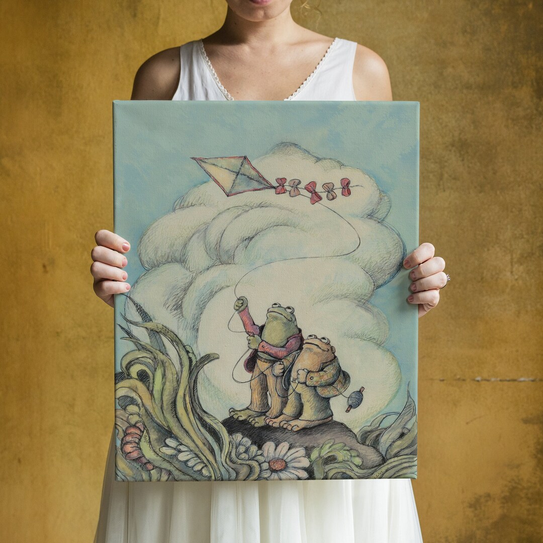 Vintage-inspired Frog and Toad Canvas Gallery Wraps Ideal - Etsy
