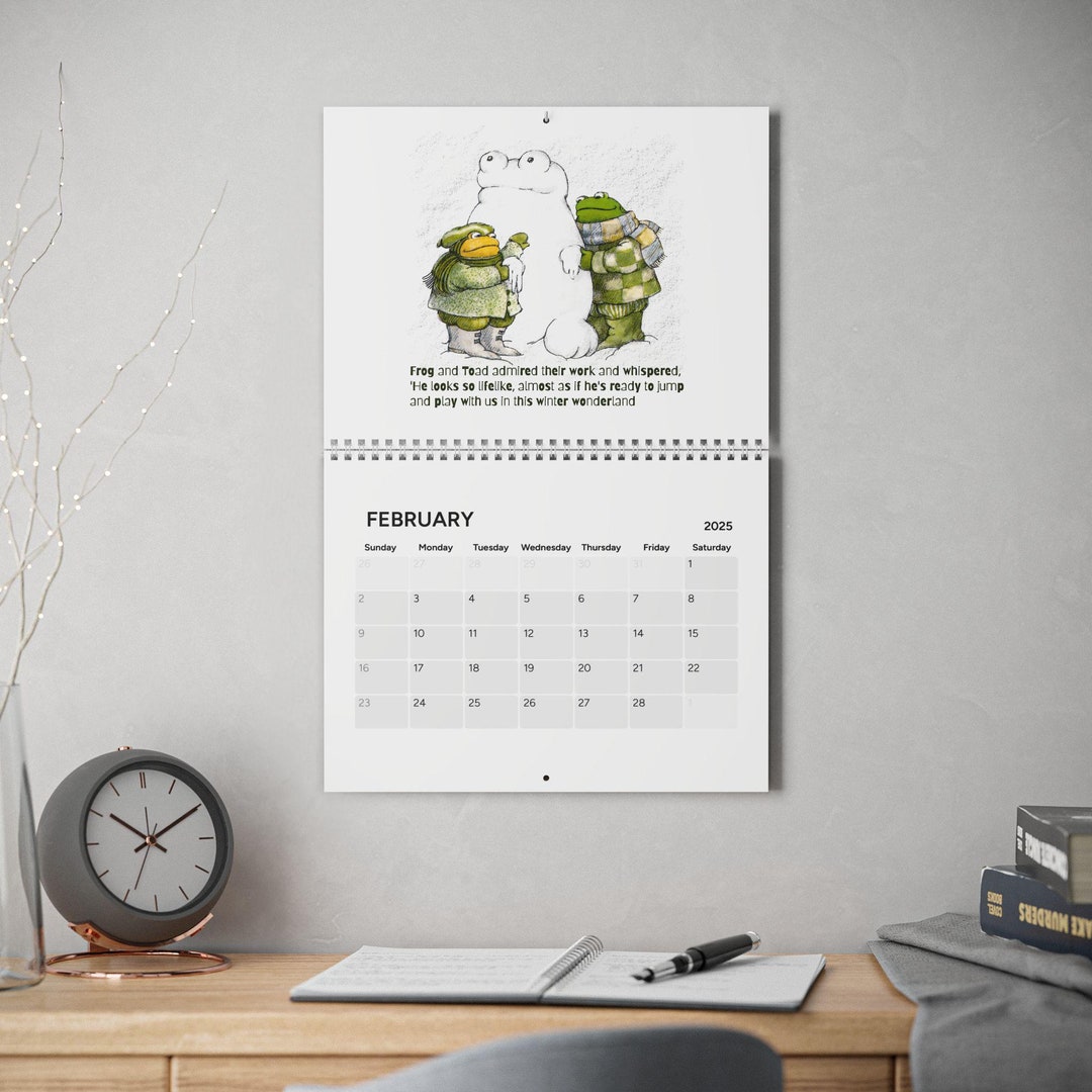 Frog and Toad All Year Retro Wall Calendar for 2026, Best Friend Gift ...