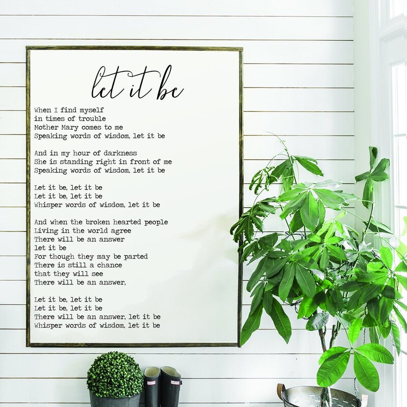 Let It Be Beatles - Etsy