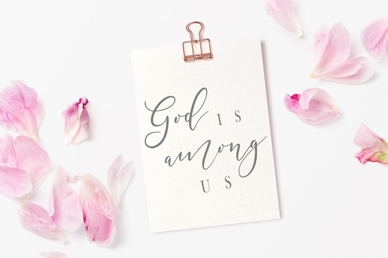 God is Among Us | INSTANT DIGITAL Download | Minimalist Design ...
