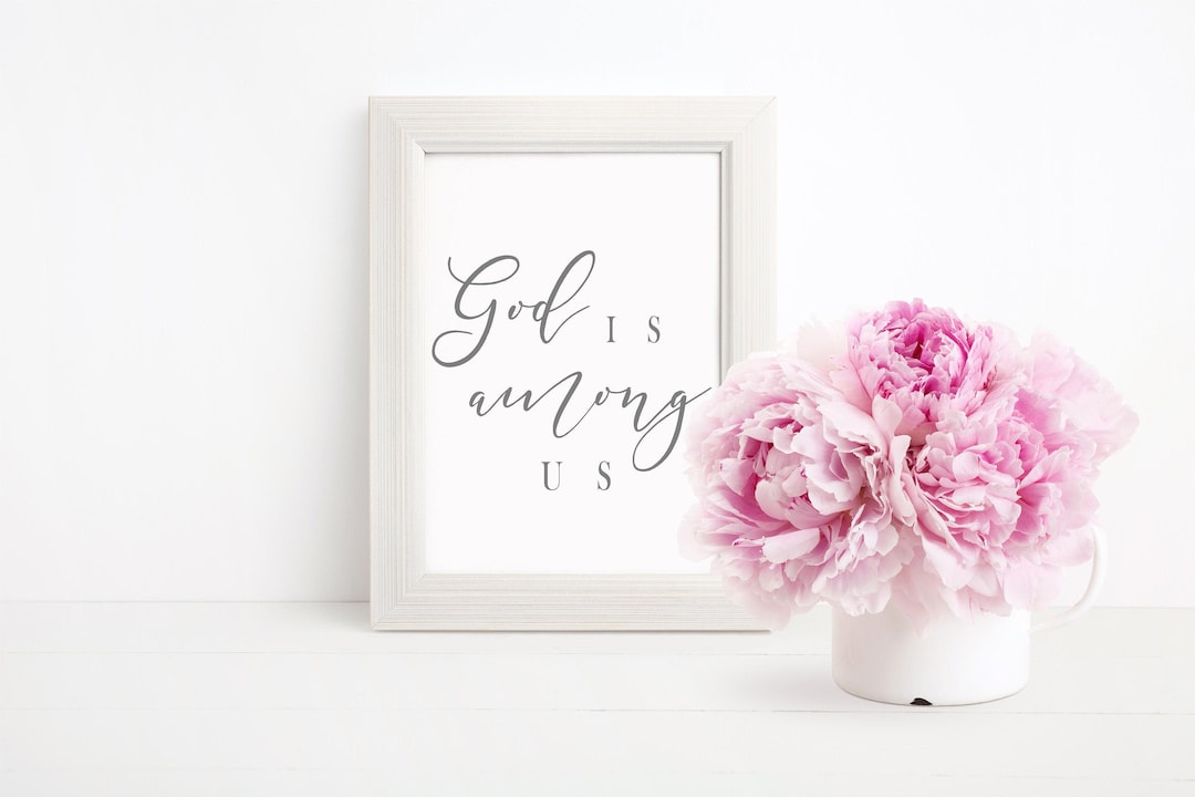 God is Among Us | INSTANT DIGITAL Download | Minimalist Design ...