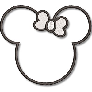Minnie Mouse Head Embroidery Machine Design Pes Instant Digital - Etsy