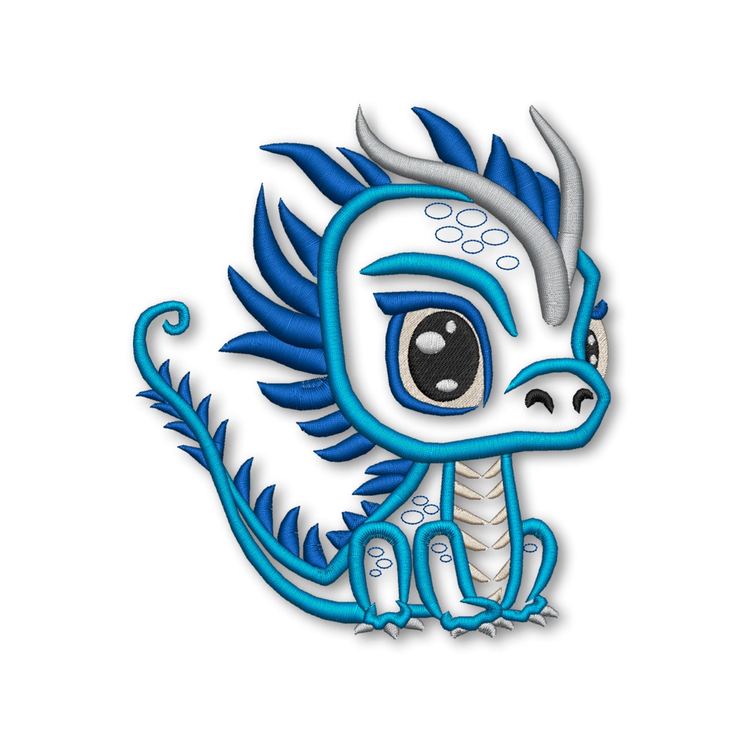 Chibi Dragon V5 Embroidery Machine Designs Instant Digital Download Pes ...