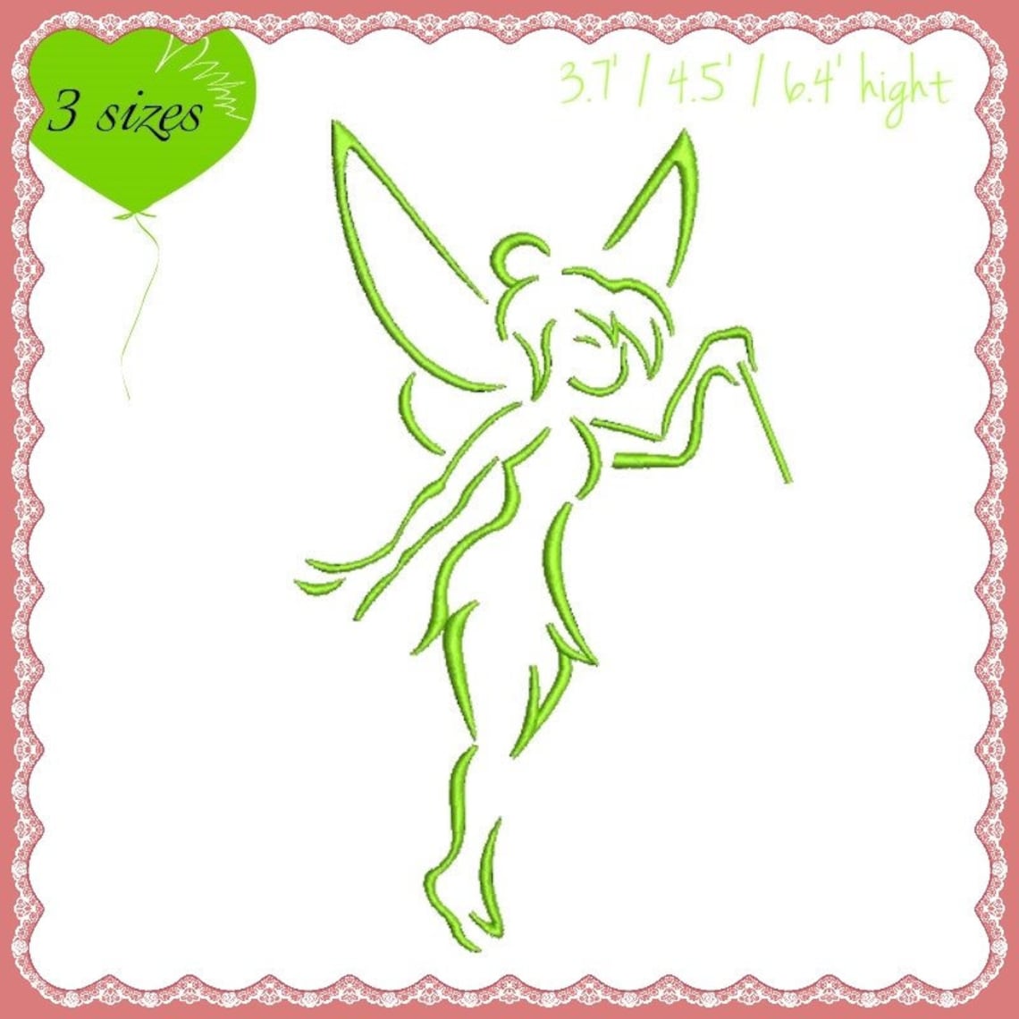 Tinker Bell Embroidery Machine Designs Peter Pan Design - Etsy