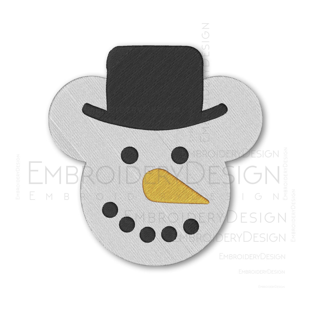 Snowman Mickey Mouse Merry Christmas Embroidery Machine - Etsy
