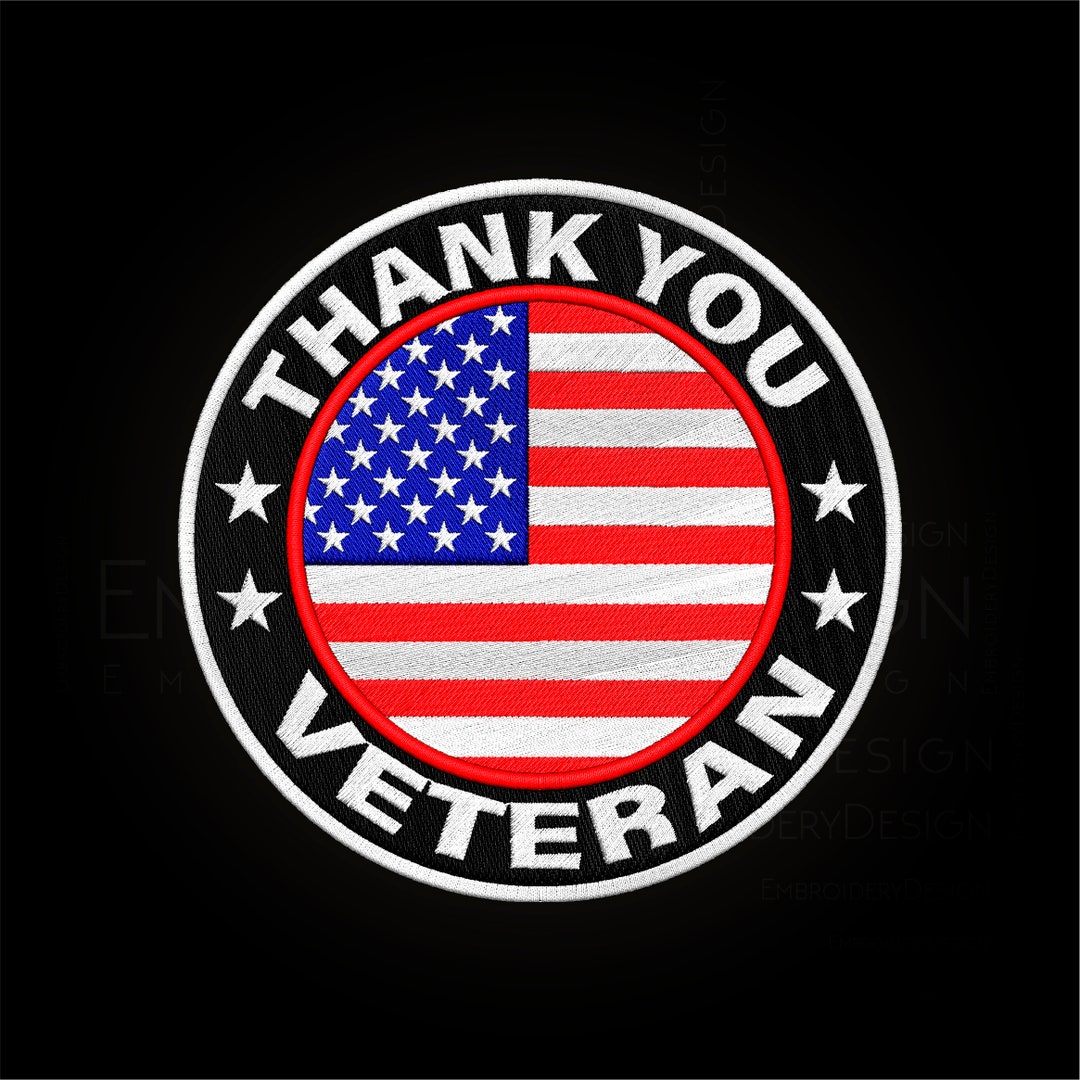 Thank You Veterans Day Embroidery Machine Designs Instant Digital ...